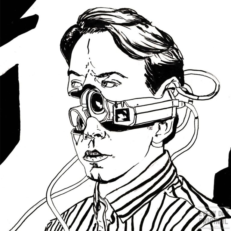 Camera Head- Original Art by Ryan Hanson - Every Day Original