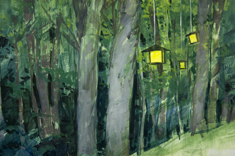 Lantern Path- Original Art by Jeremy Wilson - Every Day Original
