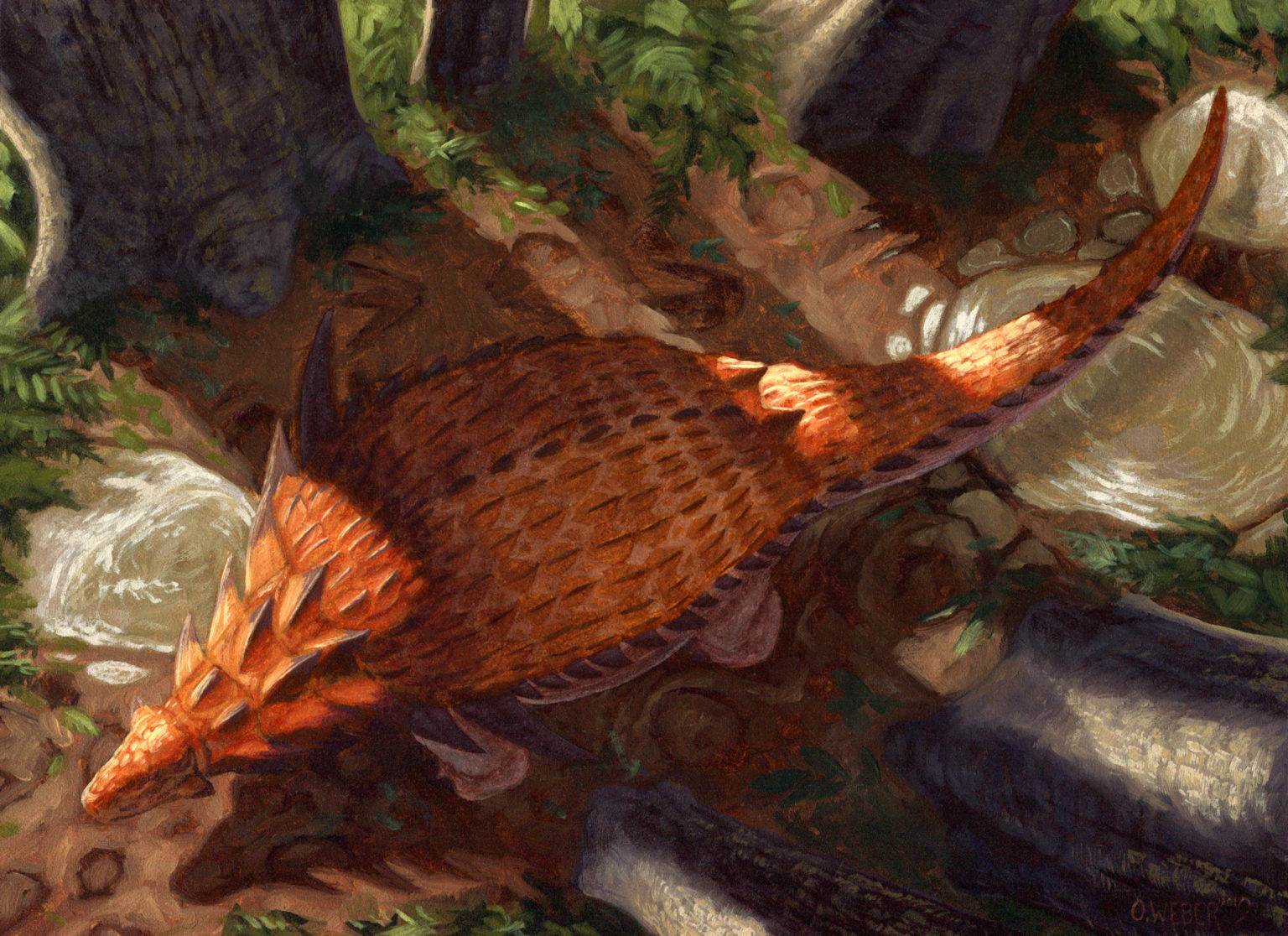 Borealopelta- Original Art by Owen Weber - Every Day Original