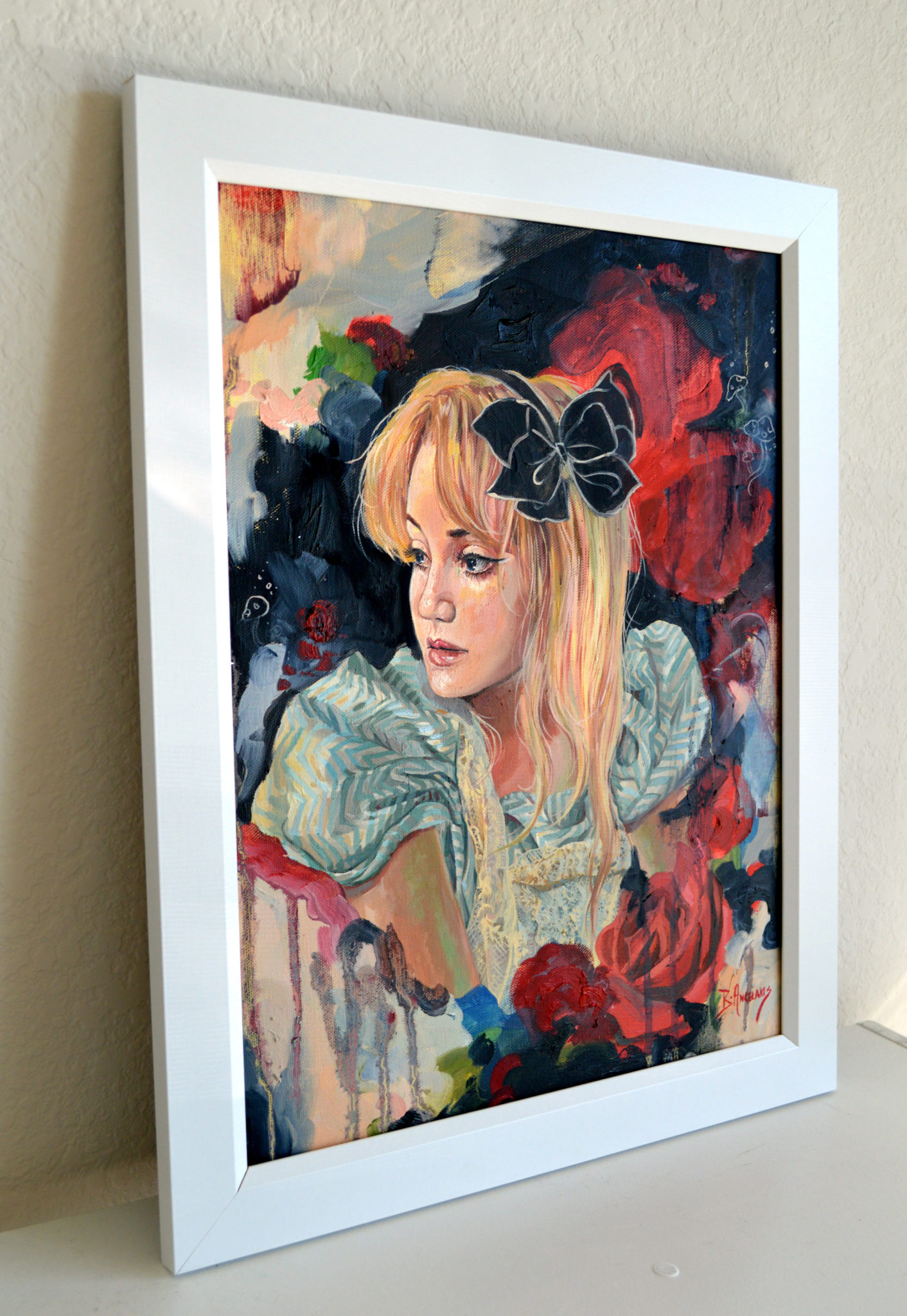 Alice with Roses- Original Art by Brianna Angelakis - Every Day Original