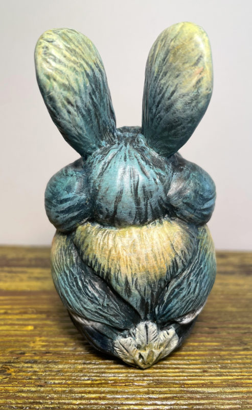 Blue Bun of Happiness - Original Art by Carisa Swenson - Every Day Original