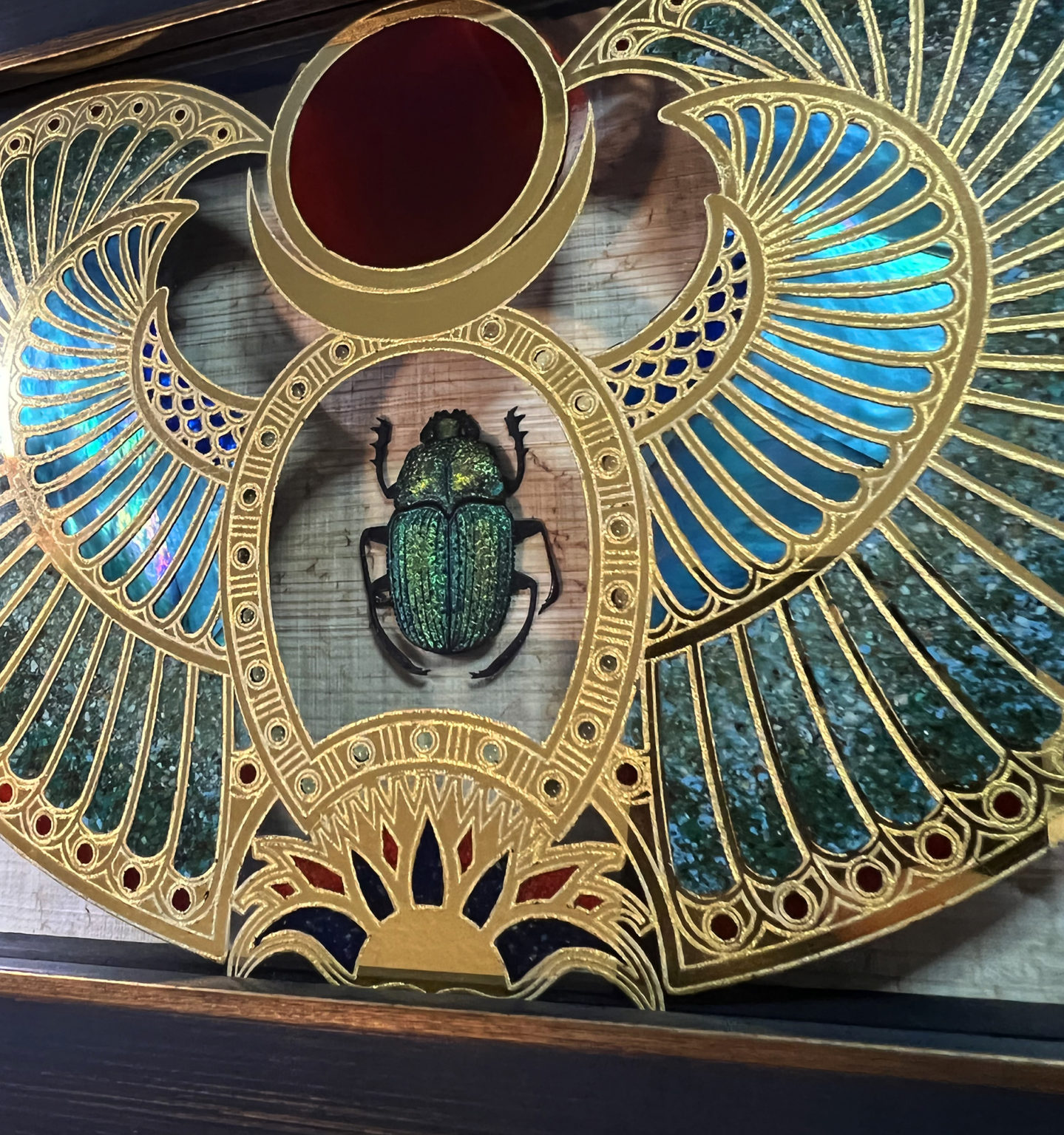 Sacred Scarab- Original Art by Nicole Grosjean - Every Day Original