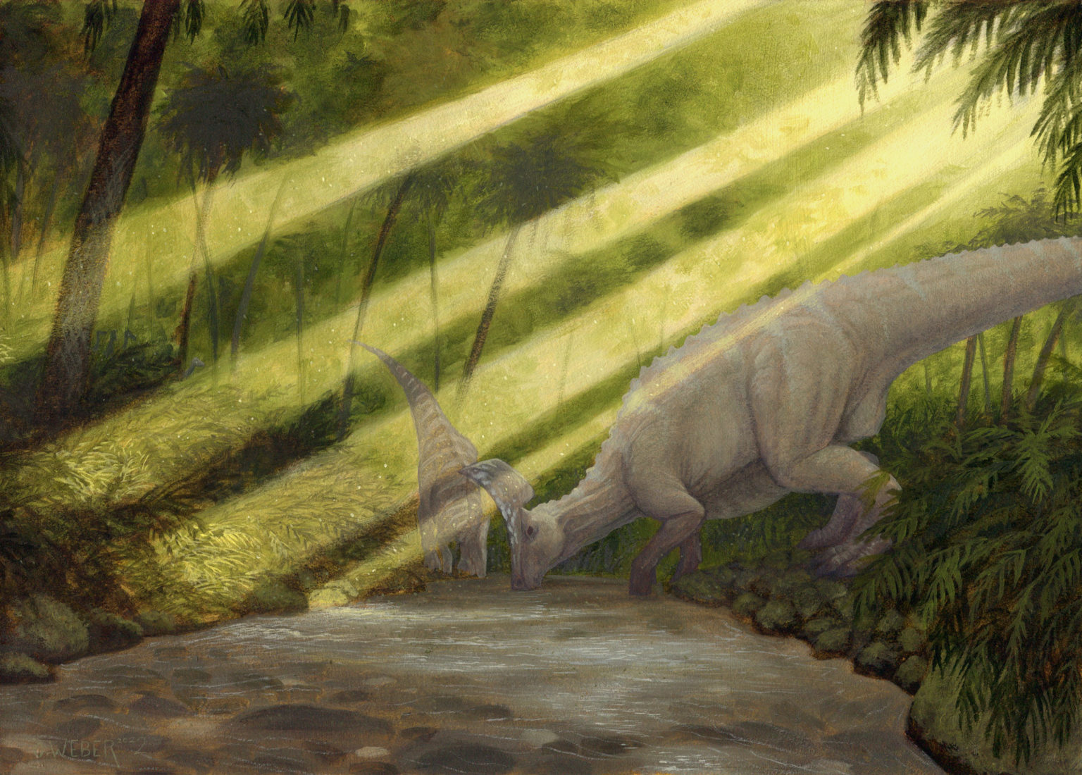 Olorotitan - Original Art by Owen Weber - Every Day Original