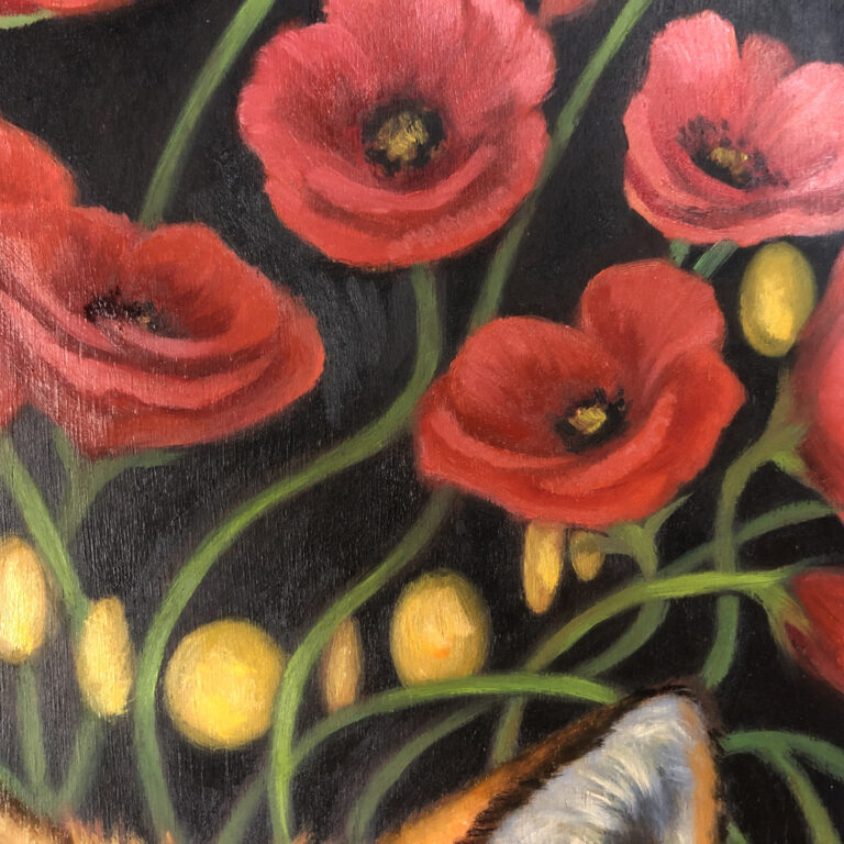 Poppyfox- Original Art by Kelley Hensing - Every Day Original