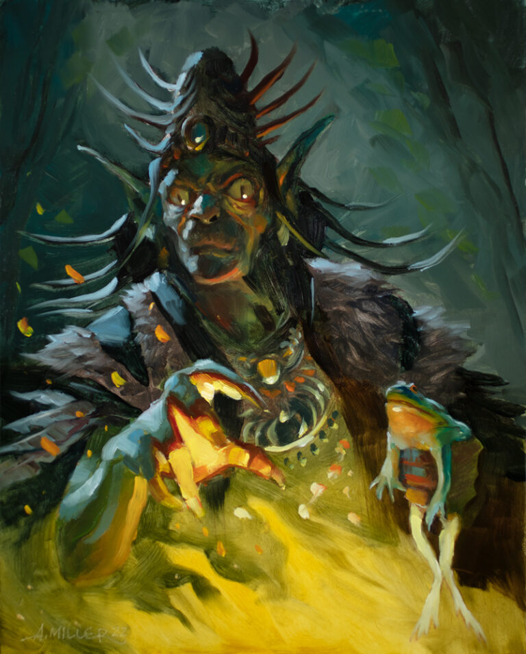 Goblin Shaman - Fire and Frogs - Every Day Original