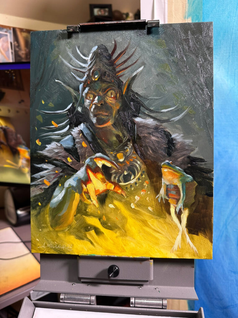 Goblin Shaman - Fire and Frogs- Original Art by Aaron Miller - Every ...