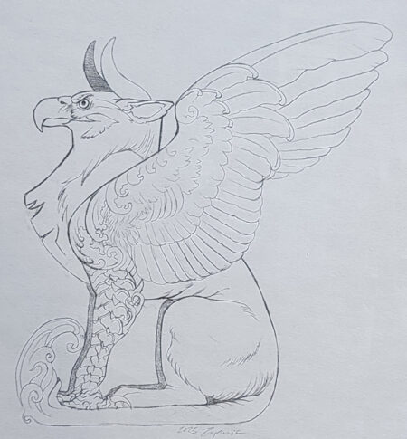 Legendary Beasts - Sphinx and Griffin - Original Art by Kaitlund ...